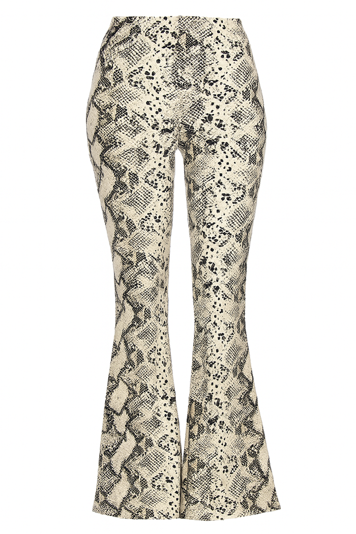 Snake Print Flare Pants