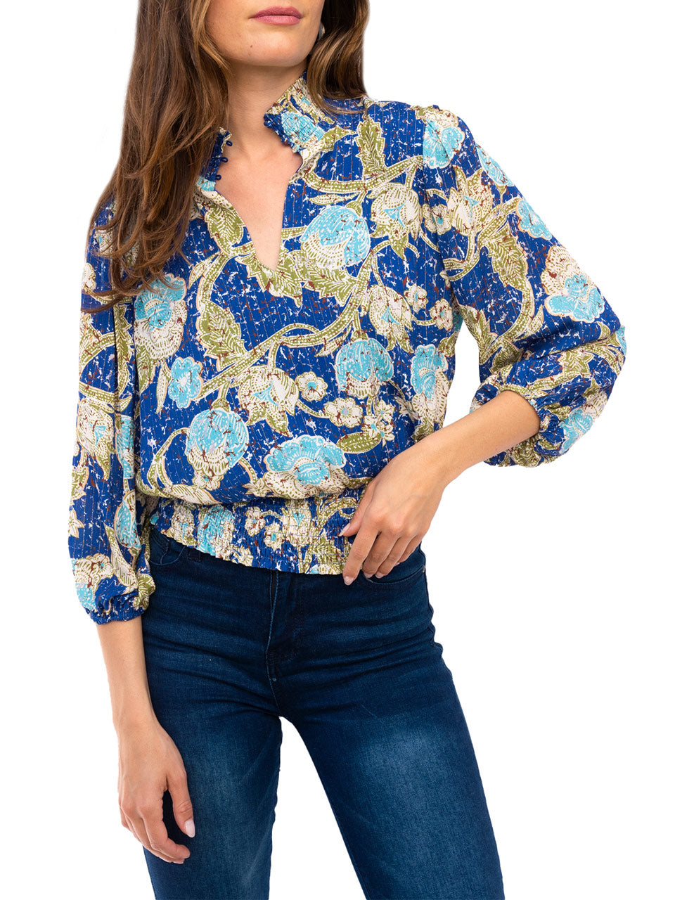 Alea Smocked Top - Blue – FOREVER 21