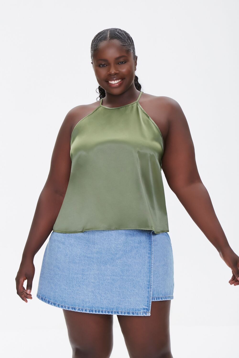 Plus Size Satin Cami