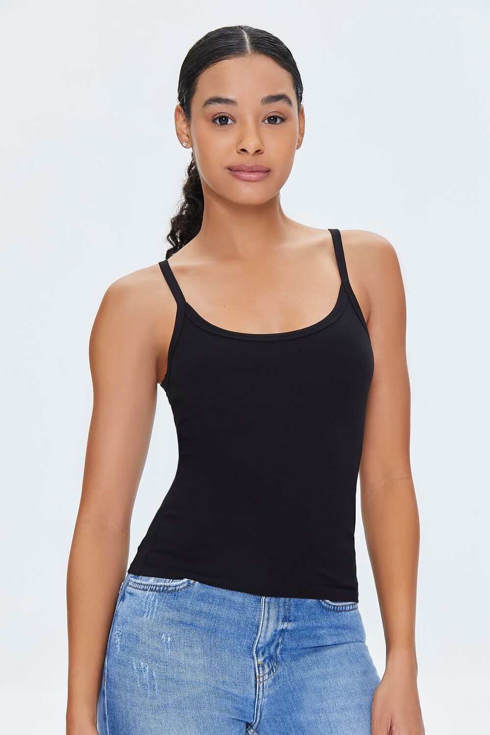 Basic Cotton Thick-Strap Cami