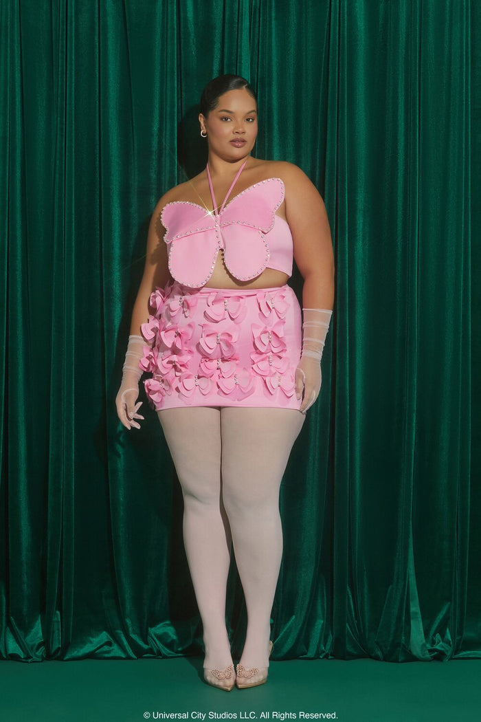 Plus Size Wicked Butterfly Mini Skirt