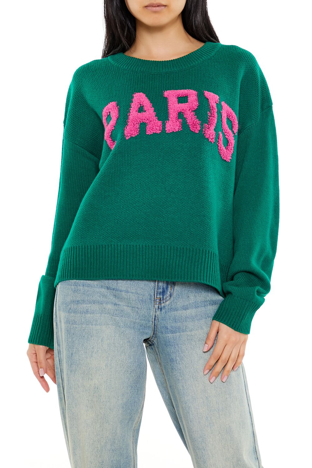 Paris Boucle Knit Patch Sweater